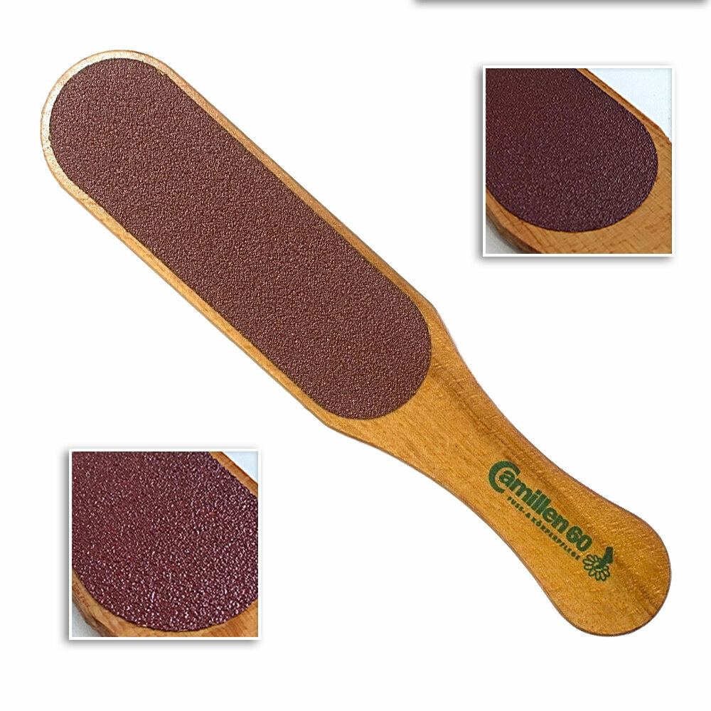 Терка для ног Camillen, Пемза для ног, Пилка - терка для стоп, пяток двухсторонняя, 26,5*5,5 см. 80*120 грит