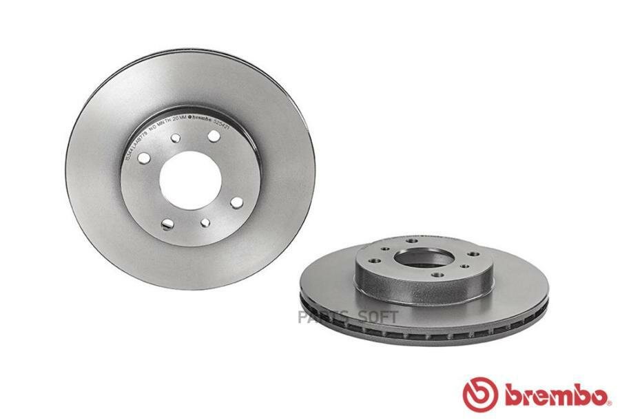 BREMBO 09.5254.21 Диск тормозной передн. с УФ покрытием NISSAN 200 SX (S13) 07/88-12/95 / NISSAN ALMERA II (N16) 06/00 ()