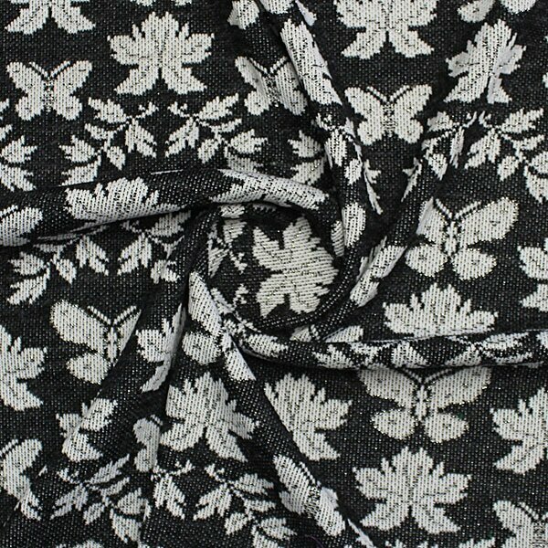 Трикотажная ткань с принтом листья 100х175 см