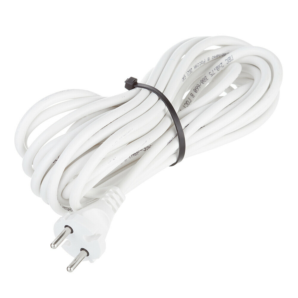 Шнур сетевой с вилкой 7 м ПВС-ВП 2х0,75 кв. мм 6 А Партнер-Электро белый (ЦБ-00013568/4538) Партнер Электро ЦБ-00013568/4538