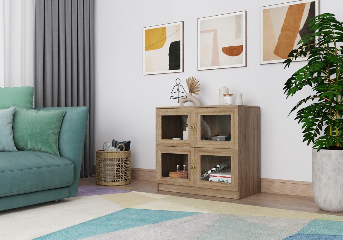 Комод МебельЛэнд24 Карлос - 017 Дуб Сонома 80x45x75 дуб светлый