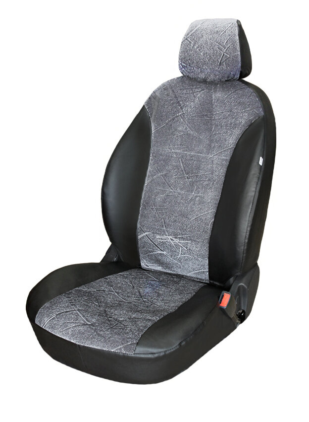 Чехлы в машину для VW Jetta VI 2010-> серый флок