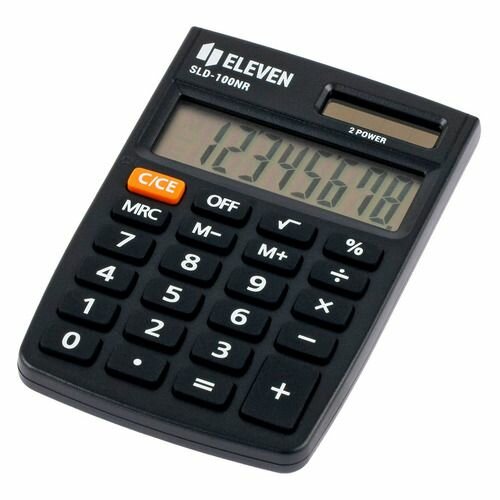 Калькулятор ELEVEN SLD-100NR, 8-разрядный, черный