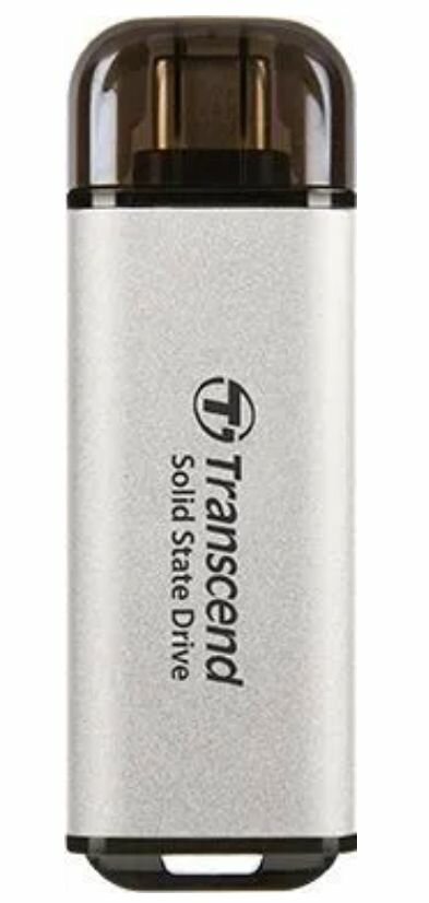 512 ГБ Внешний SSD Transcend ESD300 (TS512GESD300S) серебристый - USB-C, чтение - 1050 Мб/с, запись - 1050 Мб/с, 3D NAND