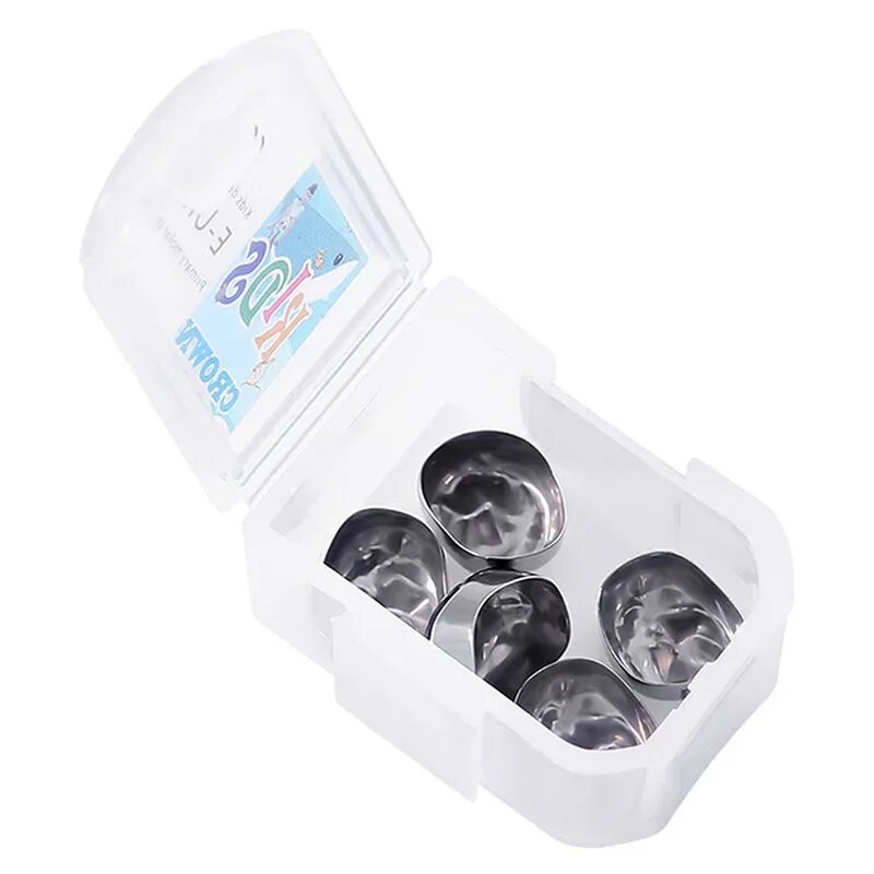 5 шт. Детские металлические временные коронки NIGF E-LR-4