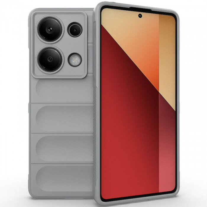Flex Silicone Противоударный чехол для Xiaomi Redmi Note 13 Pro 4G / Poco M6 Pro 4G с защитой камеры и микрофиброй