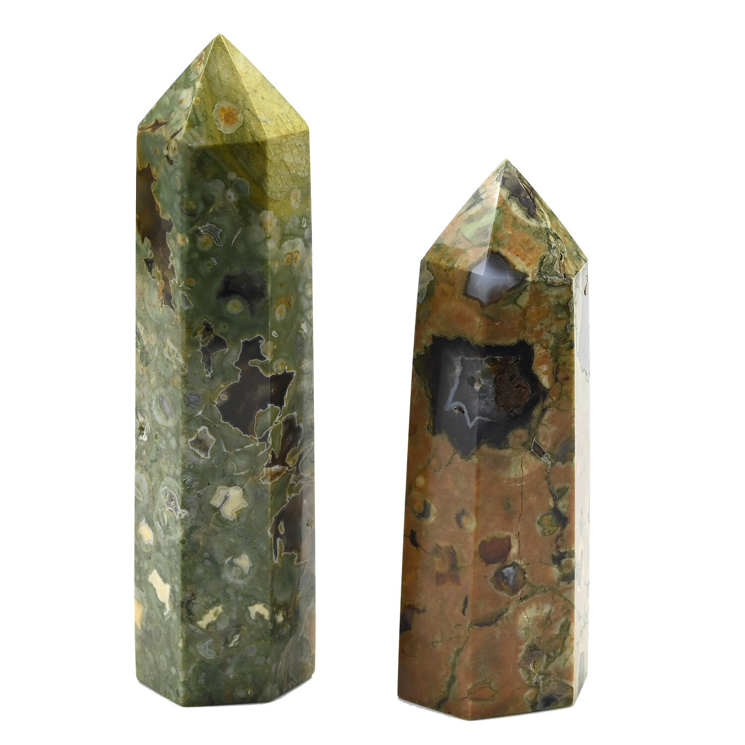 Кристалл из яшмы океанической "Карандаш" 24*25*80мм, 70-79г .