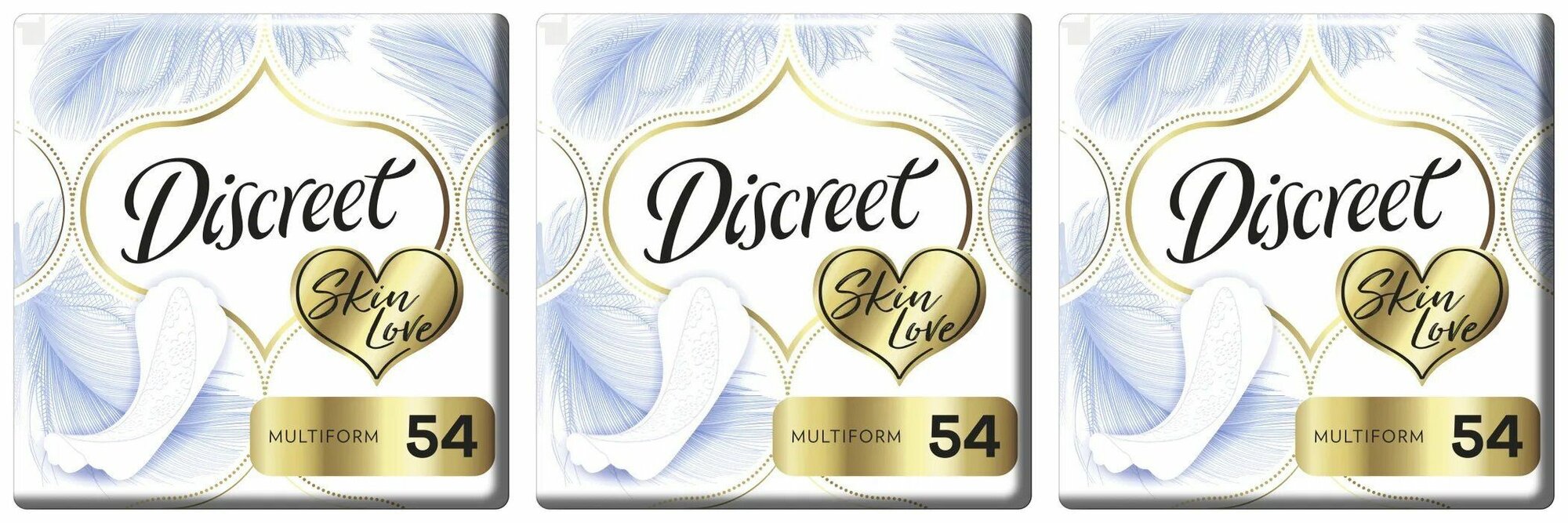 Discreet Женские ежедневные прокладки Deo Skin Love, 54 шт/уп, 3 уп