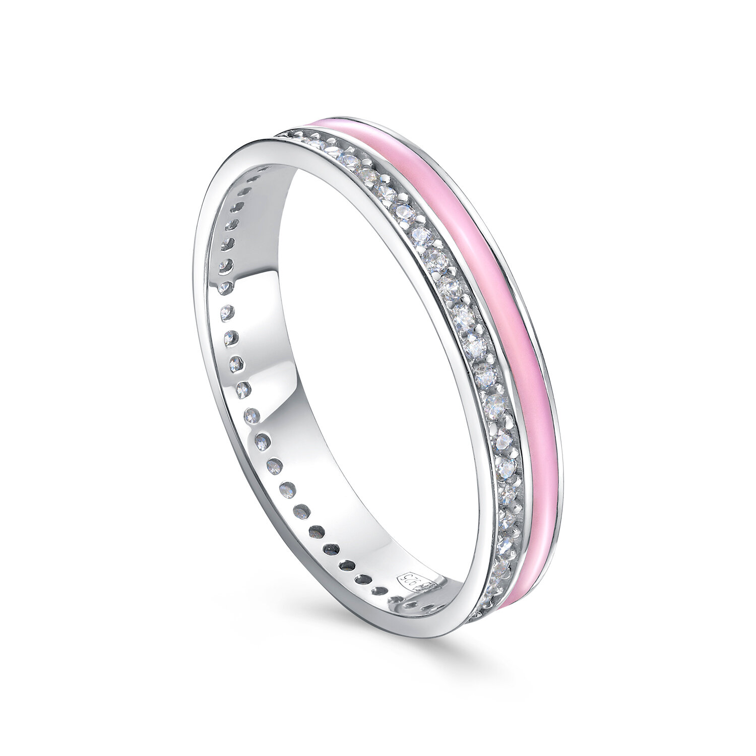 Кольцо, серебро, 925 проба, фианит