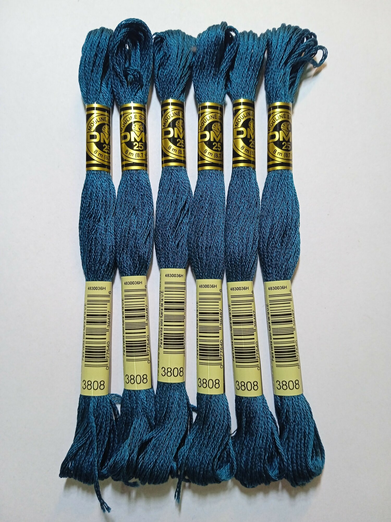 Набор ниток мулине, 8 м, 6 шт DMC-3808_6