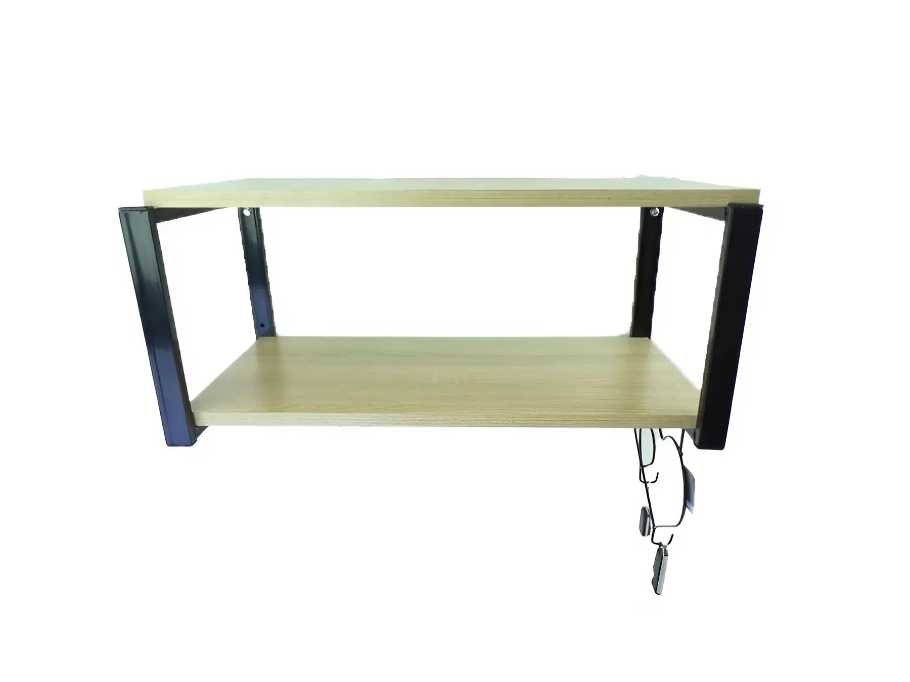 Полка для микроволновки GARROSS "SIBERIA 213498", с двумя сердцами, одна полка 30х60 см, высота 27 см, цвет полок сонома