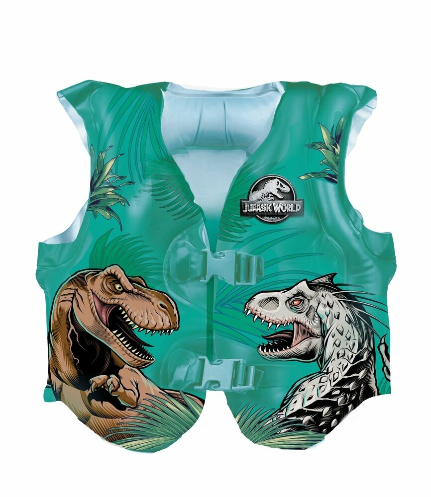 Надувной детский жилет ND Play "Парк Юрского периода", размер M, зеленый