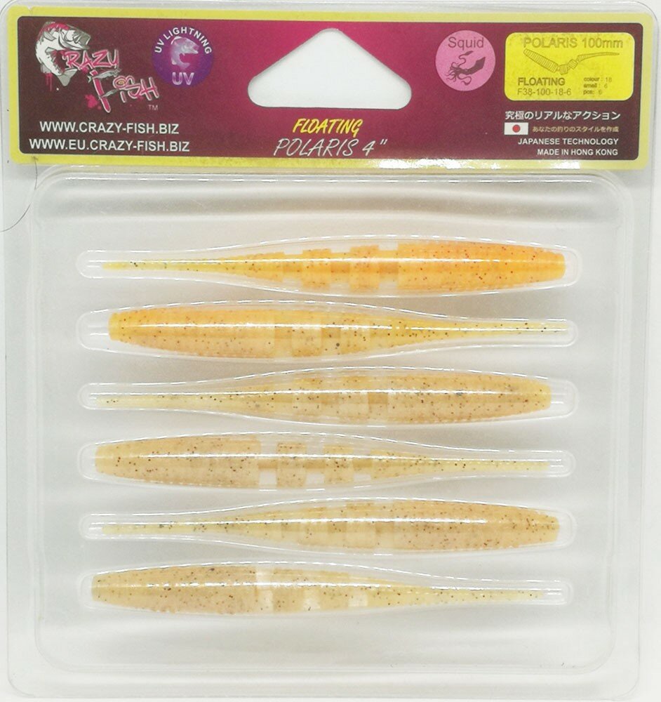 Силиконовая приманка Crazy Fish POLARIS 4 38-100-18-6-F