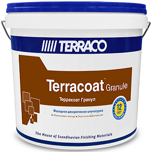 Декоративная Штукатурка Камешковая Terraco Terracoat Granule 25кг с Зернистой Текстурой Размер Зерна 2.0мм / Террако Терракоат Гранул.