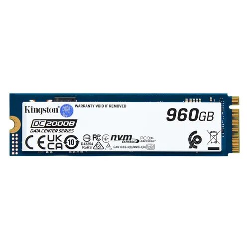 SSD накопитель Kingston DC2000B 960ГБ, M.2 2280, PCIe 4.0 x4, NVMe, M.2 [sedc2000bm8/960g]