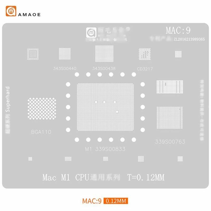 AMAOE BGA трафарет (MAC9) для MAC M1 CPU
