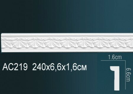 Молдинг Perfect AC219F Гибкий Д240xШ1.6xВ6.6 см /Перфект.