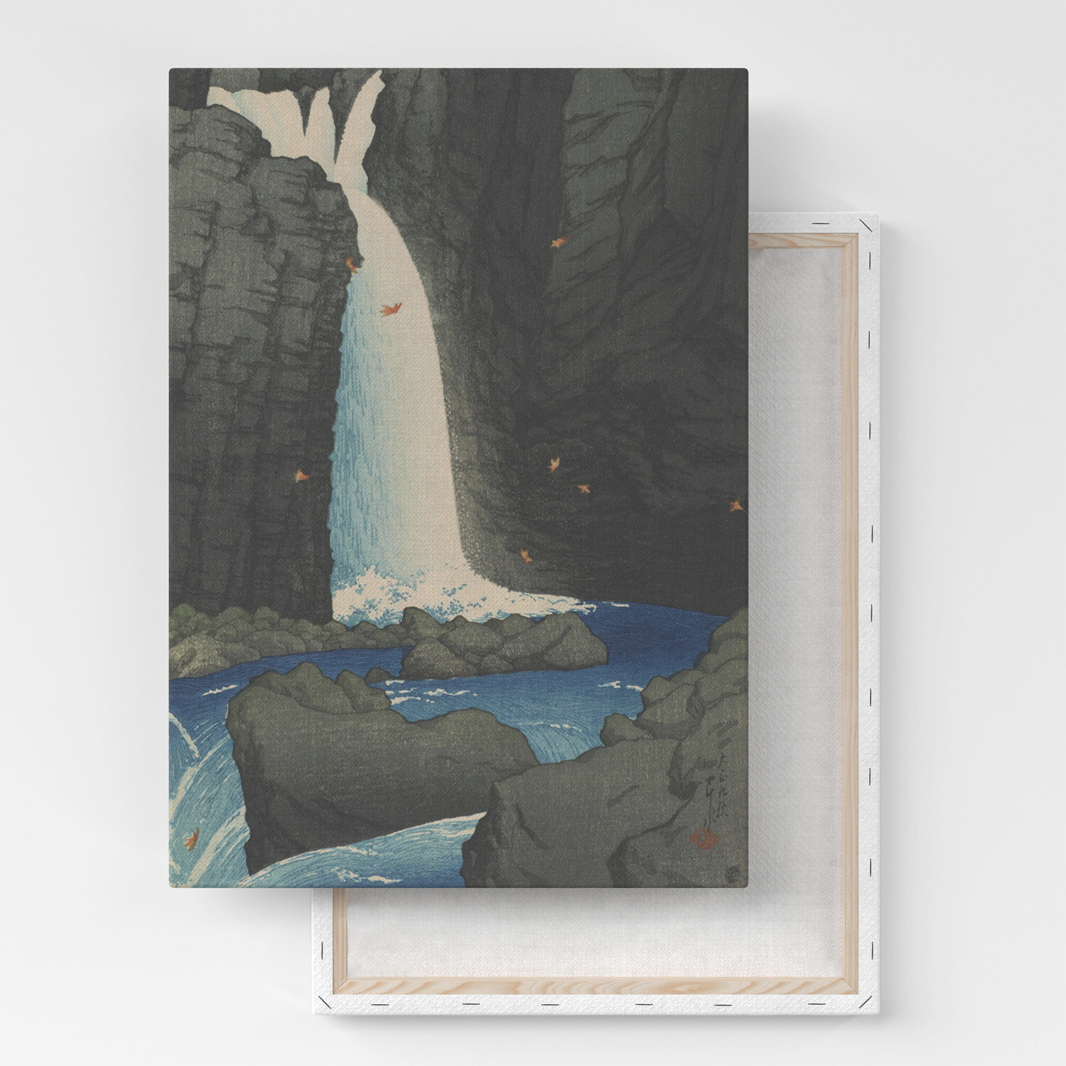 Картина на холсте, репродукция / Хасуй Кавасэ - Yuhi Waterfall, Shiobara / Размер 40 x 53 см
