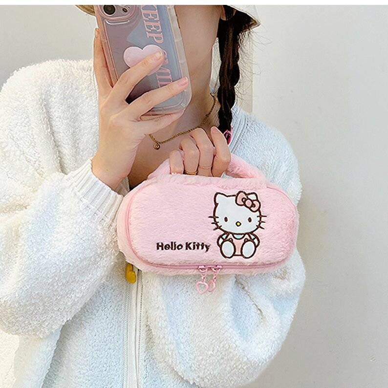 Санрио Привет Китти Уникальный Плюшевый пенал Hello Kitty от Sanrio для ваших канцелярских принадлежностей