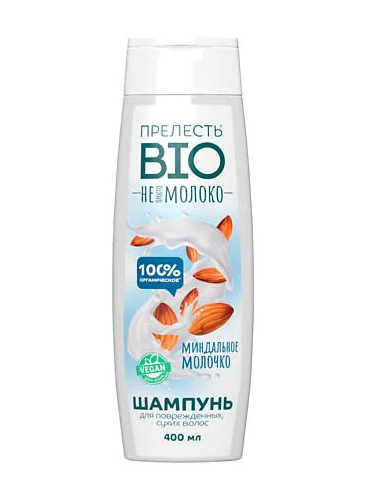 Набор из 3 штук Прелесть био шампунь миндальное молочко для поврежденных сухих волос 400 мл