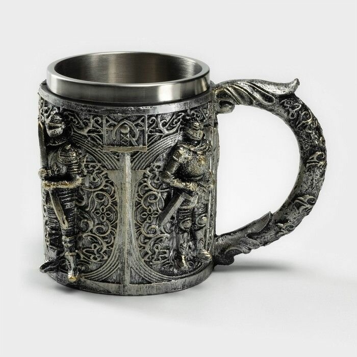 Кружка из нержавеющей стали Стража , 400 мл, цвет серебряный