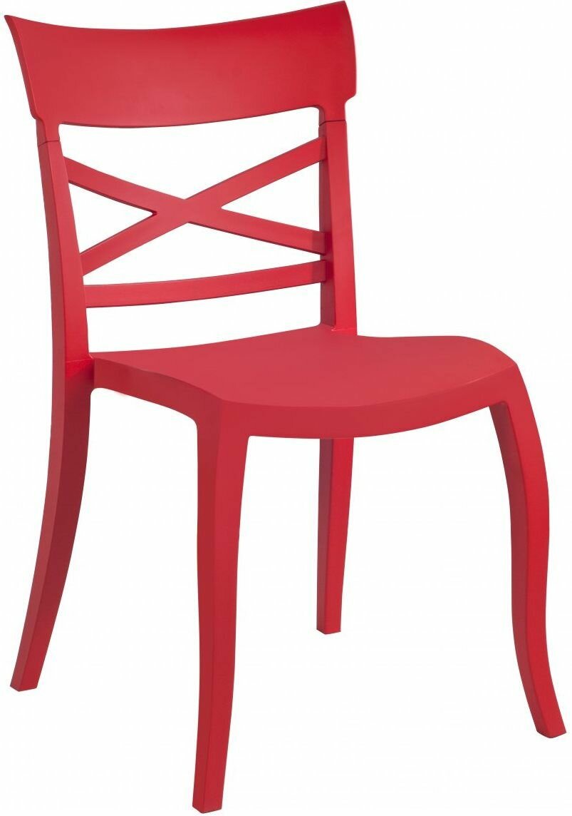 Стул обеденный PAPATYA XSera-S, из стеклопластика, цвет красный, Турция