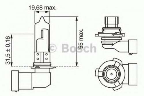 Лампа hb3 12v 60w p20d pure light standart Bosch 1987302152 HB3 12V60WHB3PURELIGHT