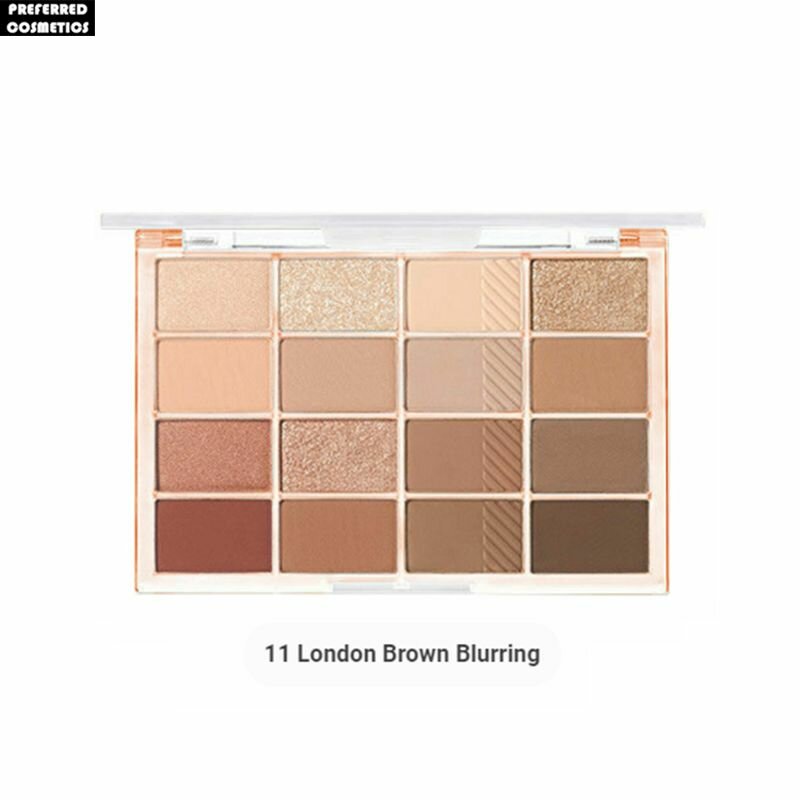 Шестнадцатицветная палитра теней для век wakemake, подходит для всех, 14 г, K-Beauty - 11 London Brown Blurring
