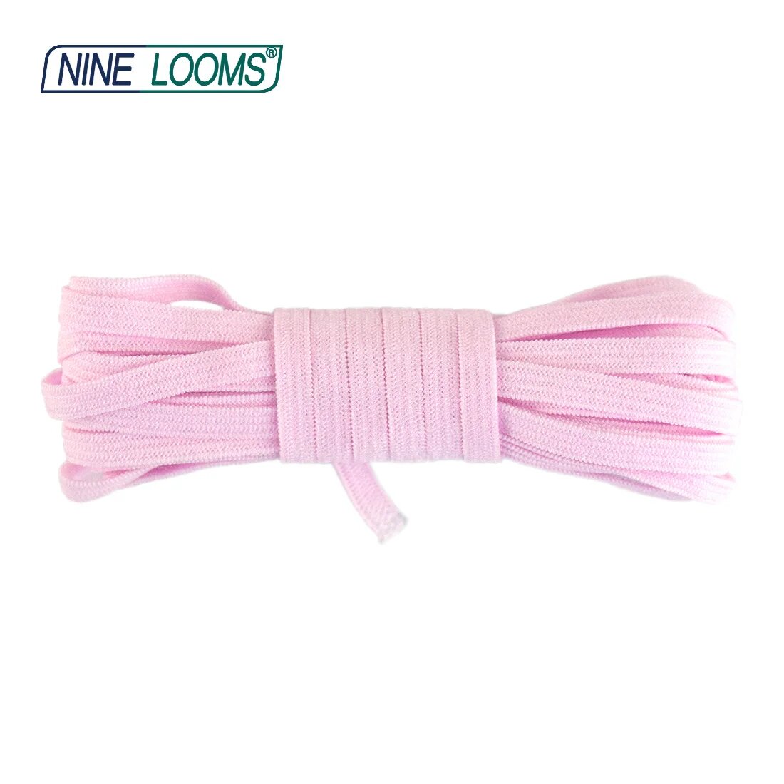 Резинки NINE LOOMS 4 мм Розовый, Light Pink, 5 Yards
