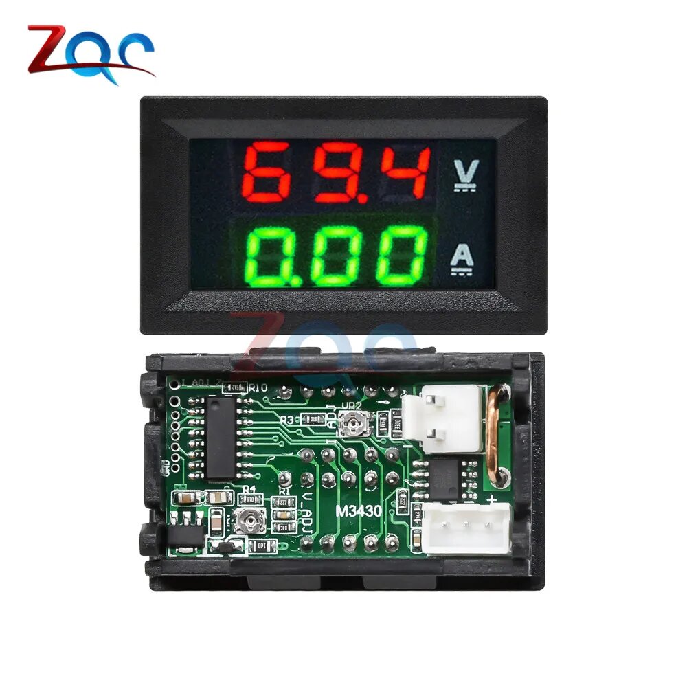 ДиYMOrE Мини Цифровой Вольтметр Амперметр 0-100В 7-110 10А 0-100V Red Green