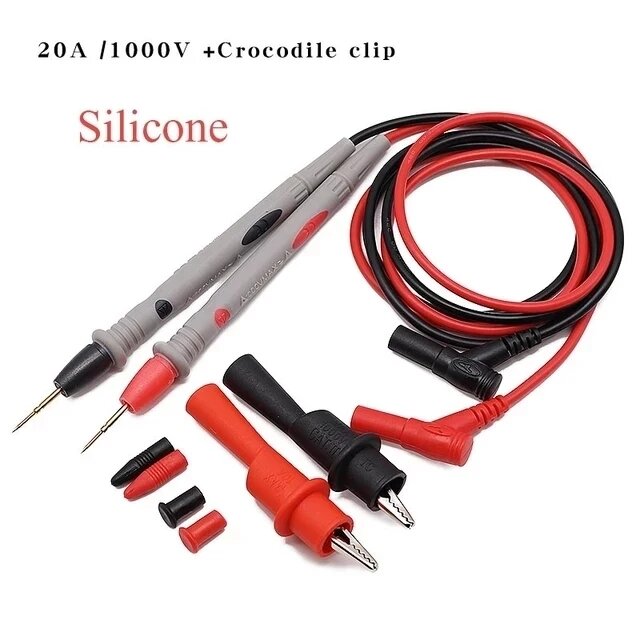Мультиметр провода 20A Silicone с AC крокодилом