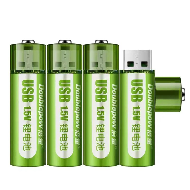 DOUBLEPOW USB аккумулятор AA 1400 мВтч 4pcs battery