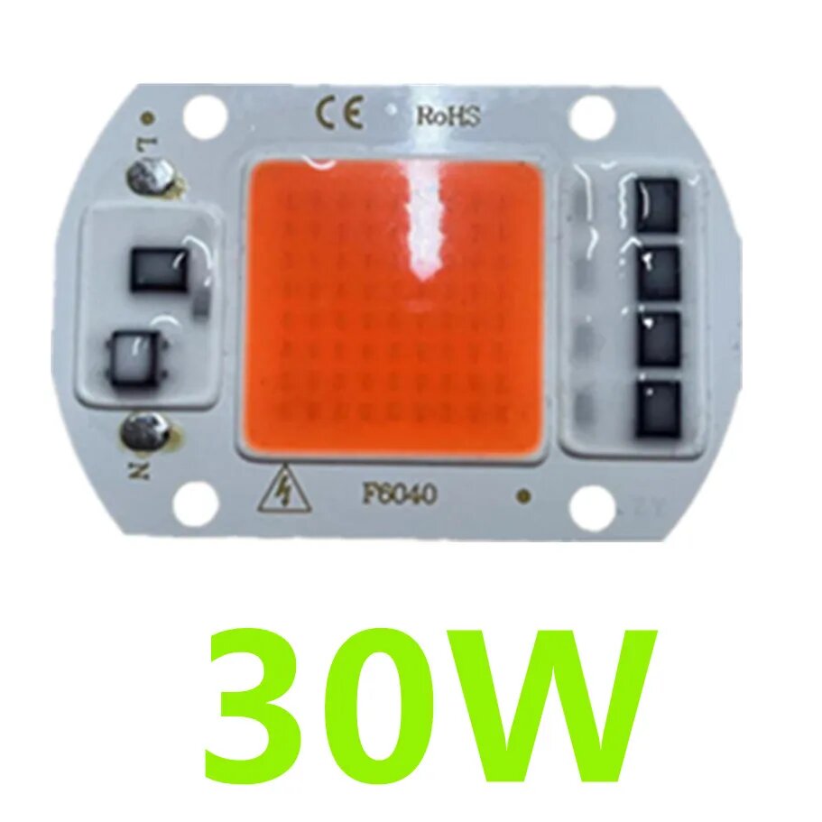 AvvRxx COB светодиодная фитолампа для растений 10-100Вт Package 2 30W, 110v
