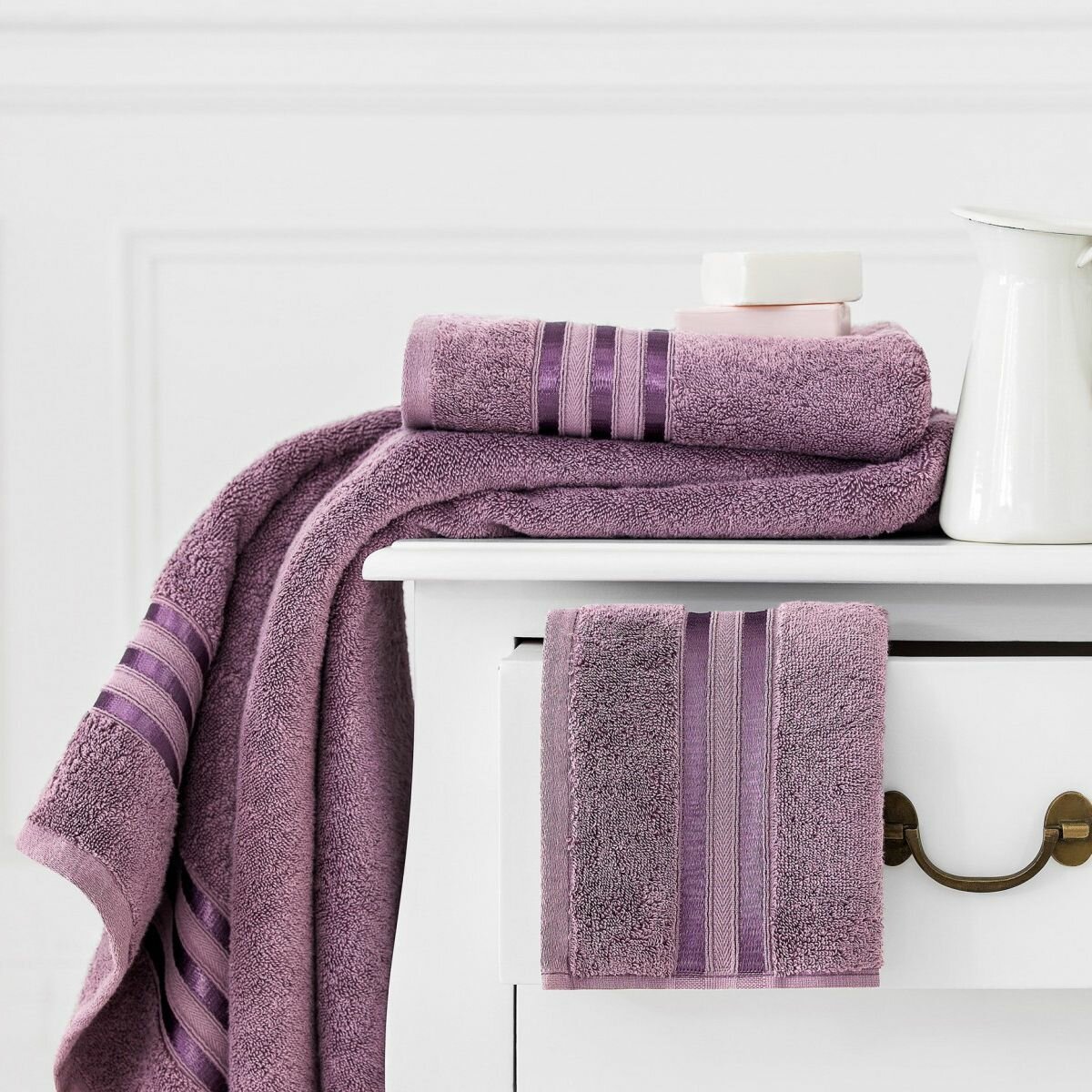 Аркадия лаванда Полотенце 50х100, 1 предмет, 100%хл, 600г/м2