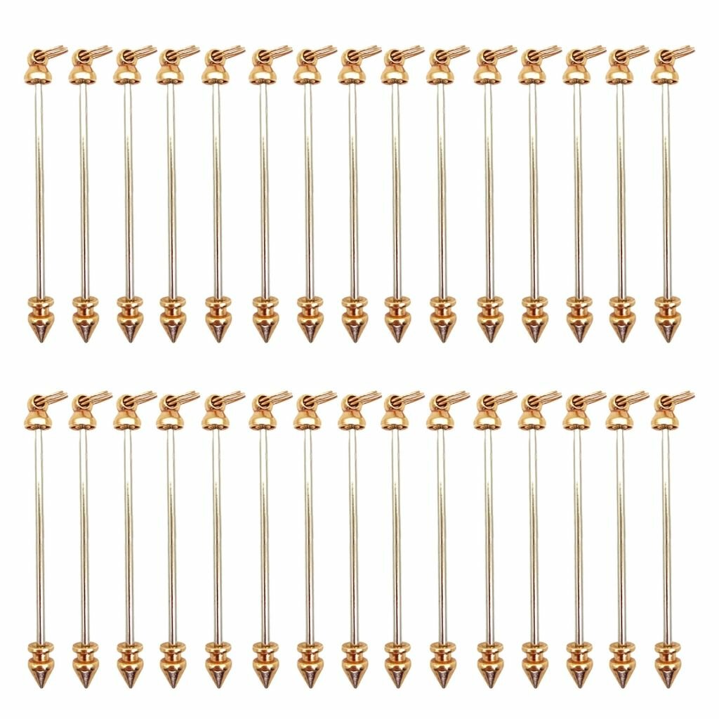 Украшение, Двухсторонний винт съемный DIY бусина брелок - розовое золото, 30 шт