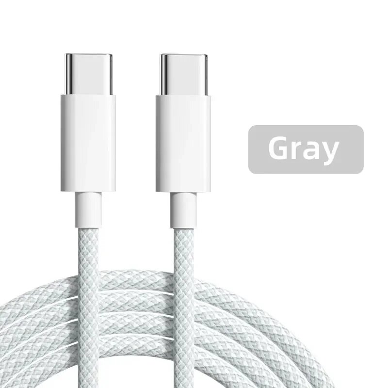 Кабель PD USB Type-C - Type-C 3A 60W Для Быстрой Зарядки И Передачи Данных Для iPhone 15