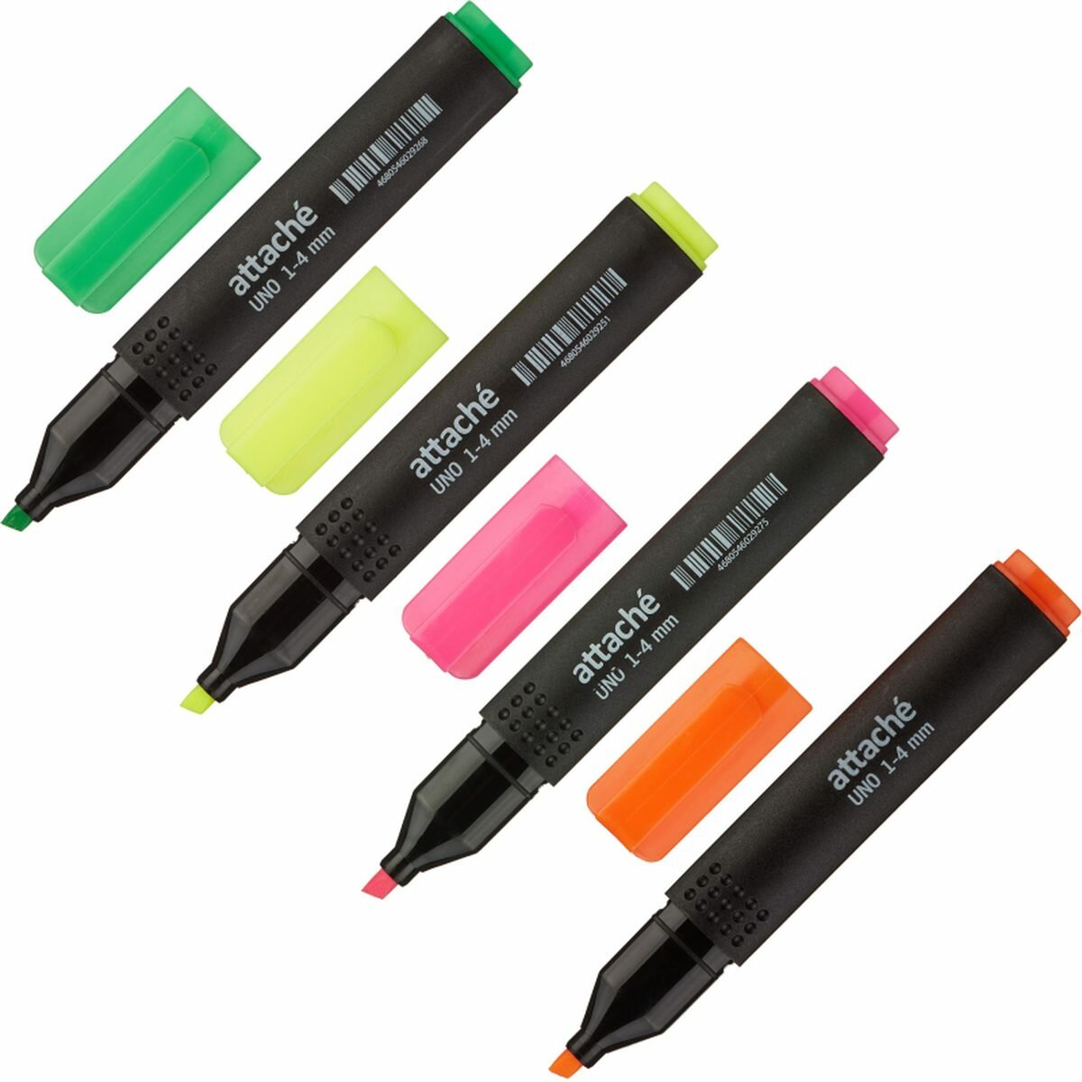 Набор маркеров-текстовыделителей Attache Economy Uno (1-4мм, 4 цвета) 4шт, 24 уп.