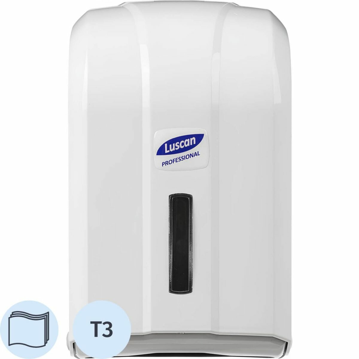 Диспенсер для туалетной бумаги листовой Luscan Professional, пластик, белый, 18шт.