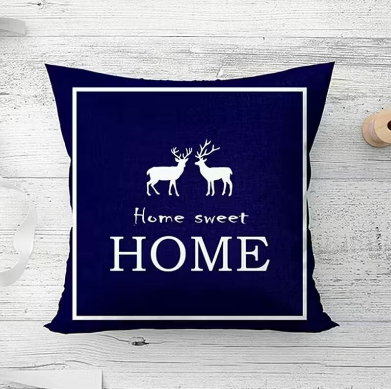 Подушка декоративная Синий милый дом Гламур 40х40 велюр