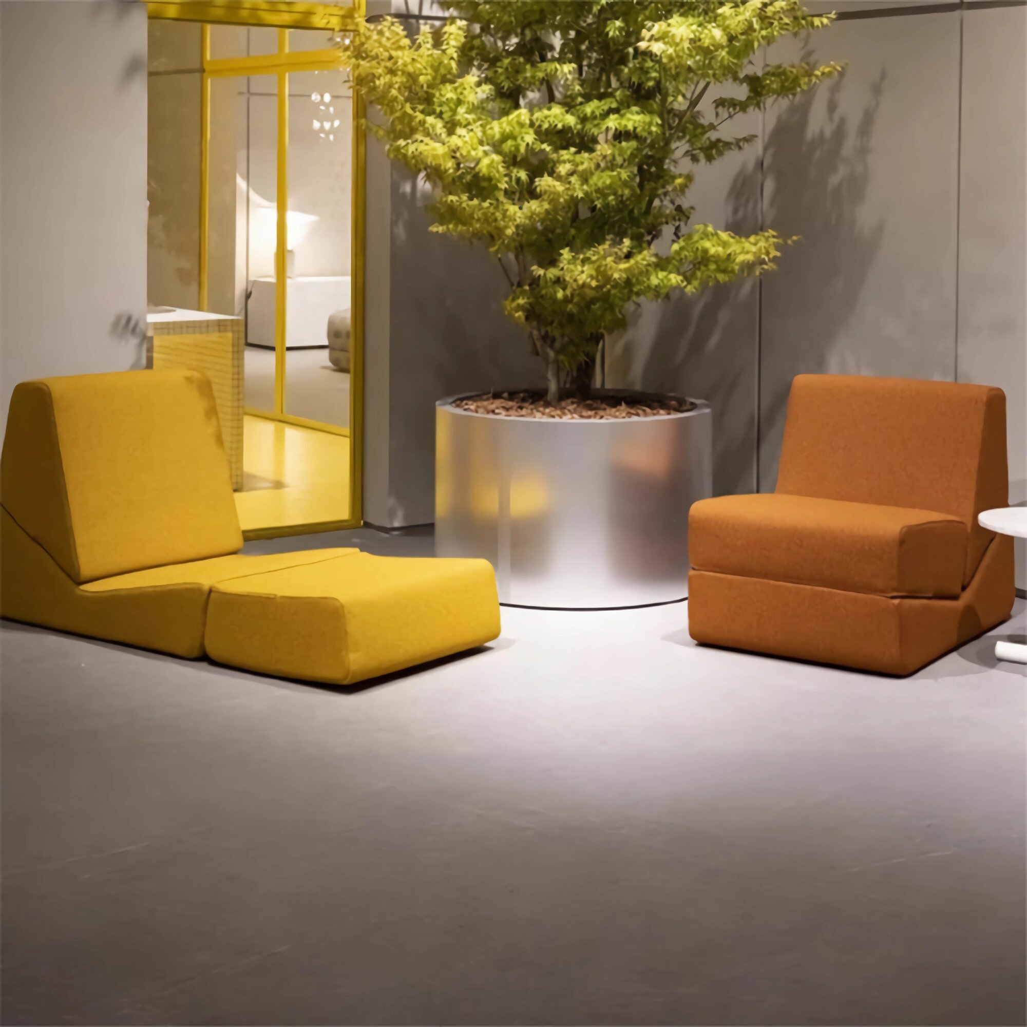 Компрессионный диван KX-H09, бескаркасный, раскладной, цвет: оранжевый Размер: 67*97*75