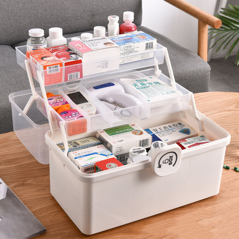 Ящик для хранения лекарств/белый