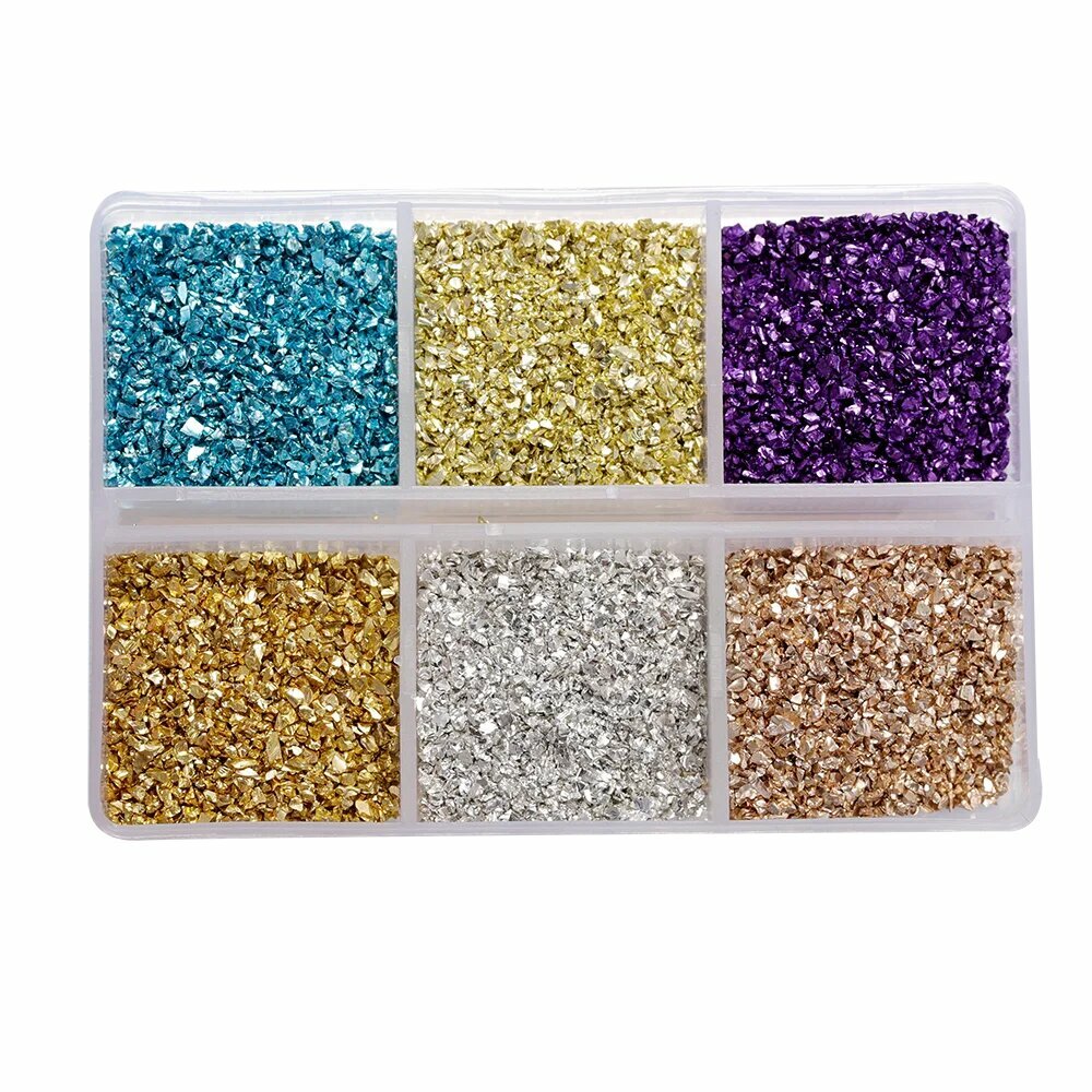 Разбитые стеклянные камни для эпоксидной смолы 30г Style 13