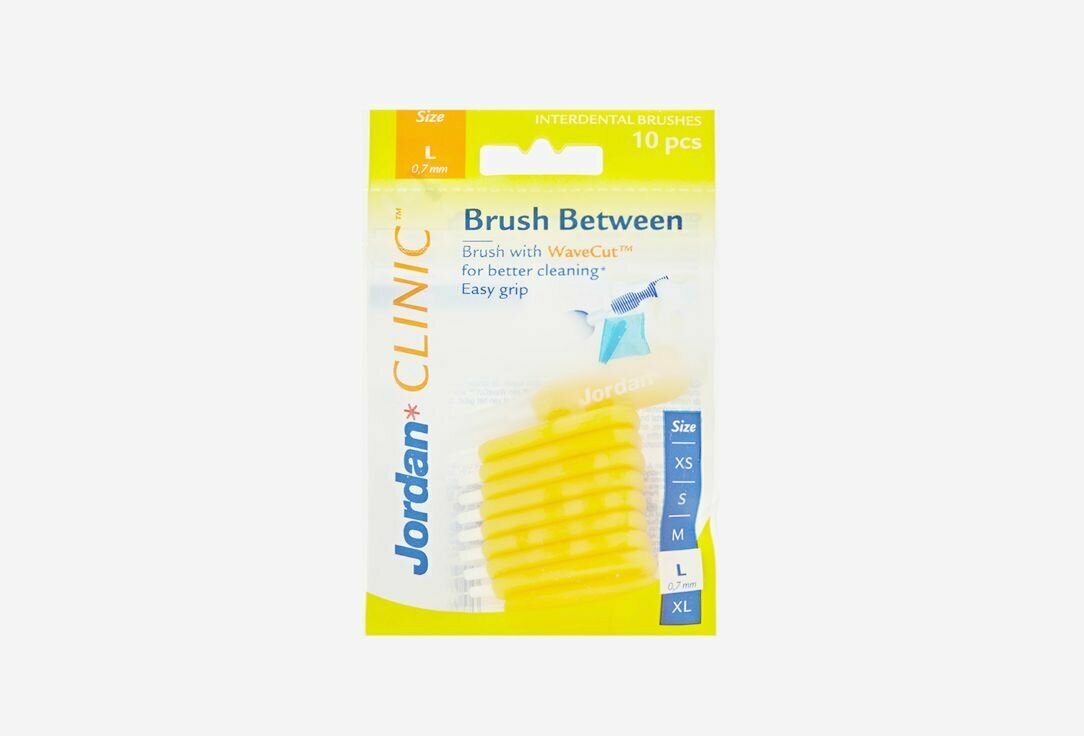 Зубные ёршики0,7мм JORDAN Interdental Brushes Clinic Brush Between Size L