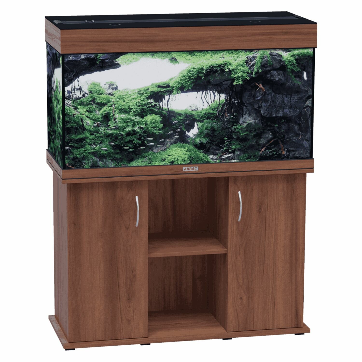 Аквариум 200 литров с тумбой крышкой и освещением (101х41х57 см) Аквас