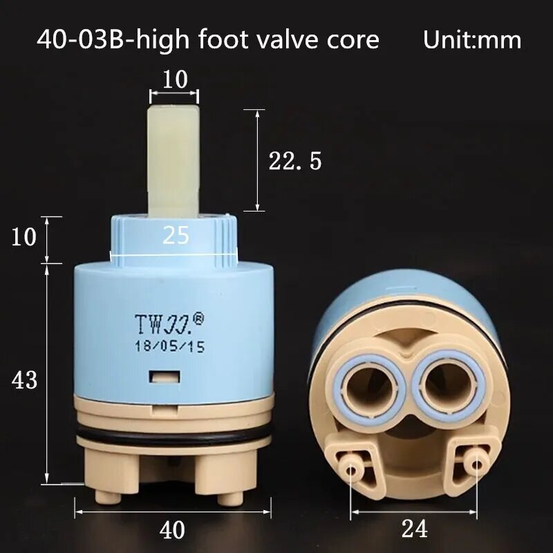 Картридж для смесителя с высоким вылетом 25мм/35мм/40мм, керамический картридж для крана, смеситель для кухни, ванной, раковины, душа