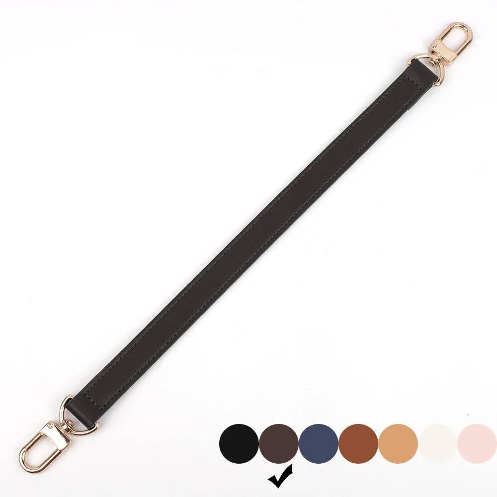 Ремешок для сумки из натуральной кожи, ручки для сумки, короткий ремень для сумки, Dark Coffee