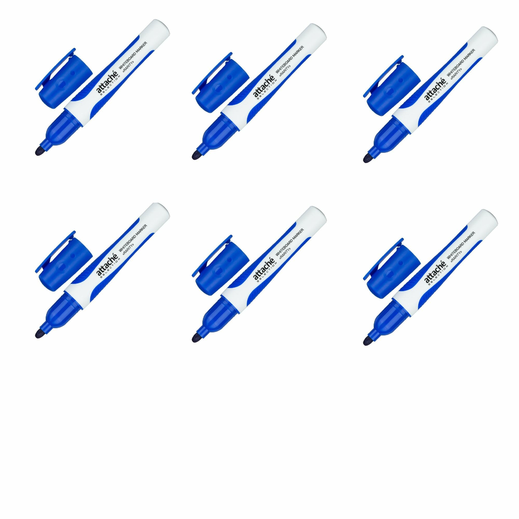 Attache Selection Маркер для белых досок Rarity синий, 2-3мм, 6 уп.