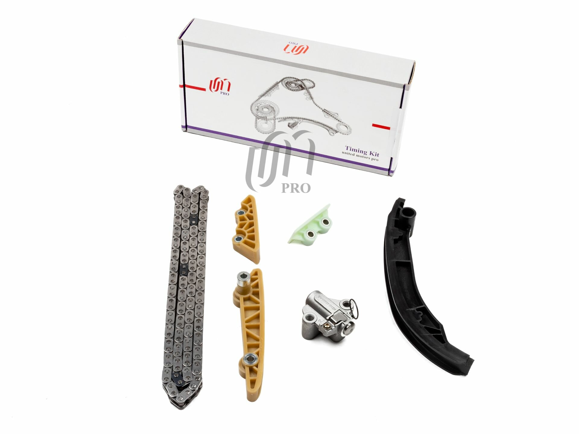 Комплект цепи ГРМ FORD 2.4 TDCi (цепь+ натяжитель+ успокоители) (1 704 089) UMpro