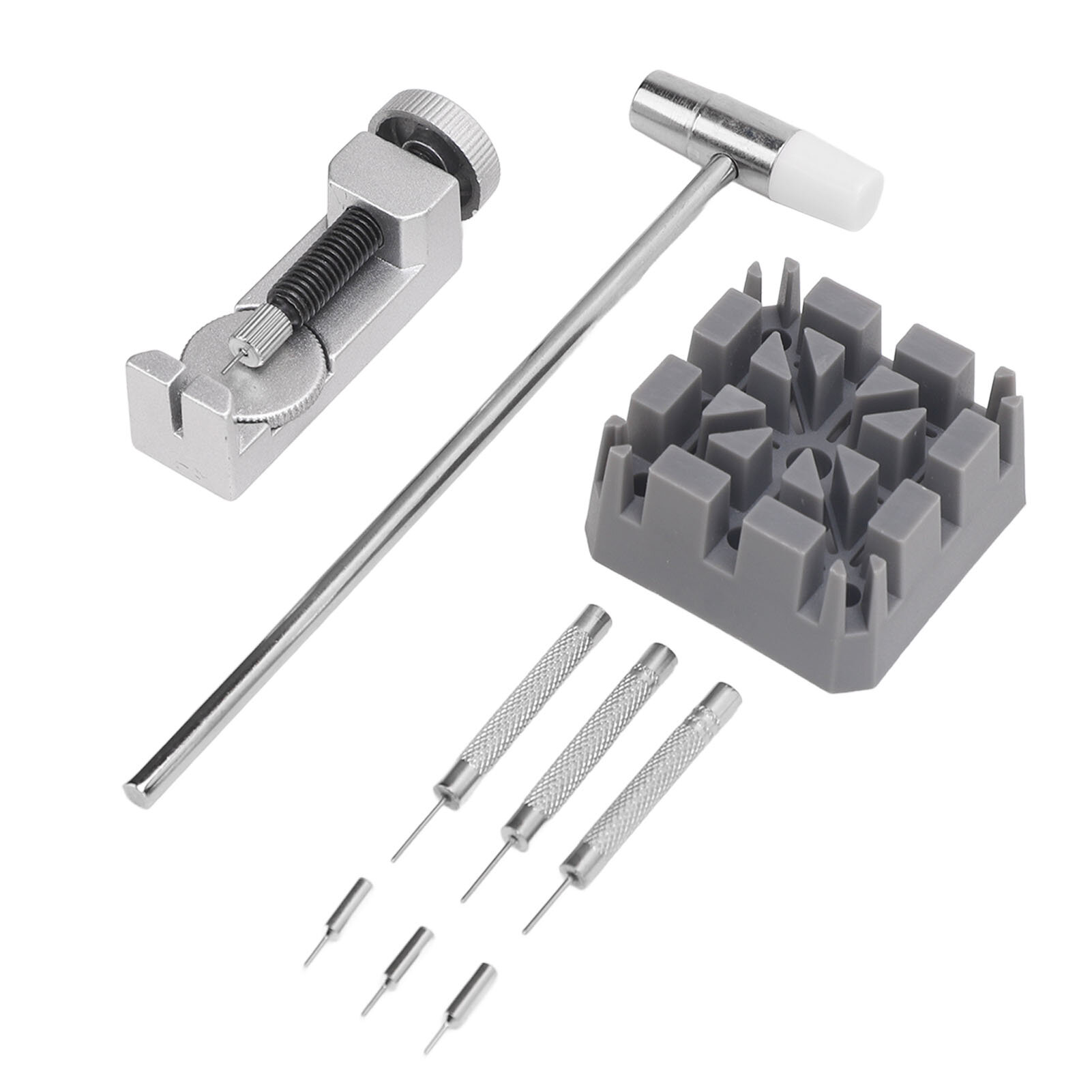 9pcs Watch Link Removal Tool Kit DIY Adjustment Professional Repair Hammer for Bracelet