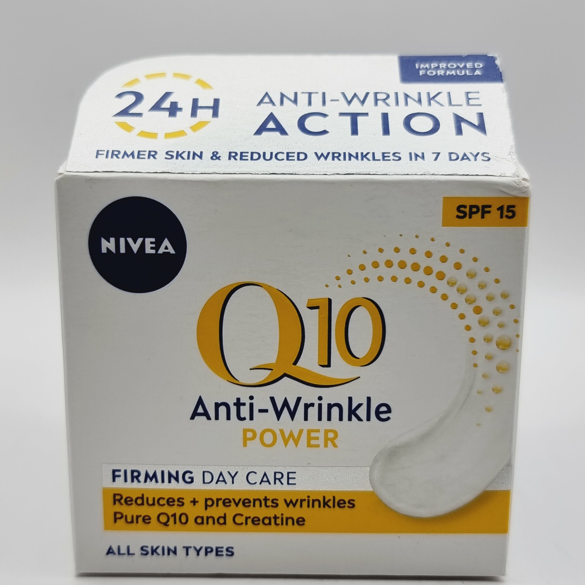 Дневной крем против морщин Nivea Q10 для очень сухой кожи лица, SPF 15, с маслом аргании и виноградных косточек, 50 мл